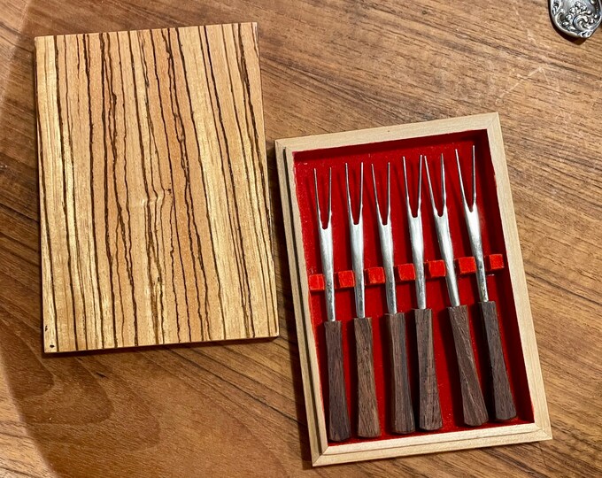 Vintage MCM Cocktail Forks Box Set/6 ~ Japan - Etsy