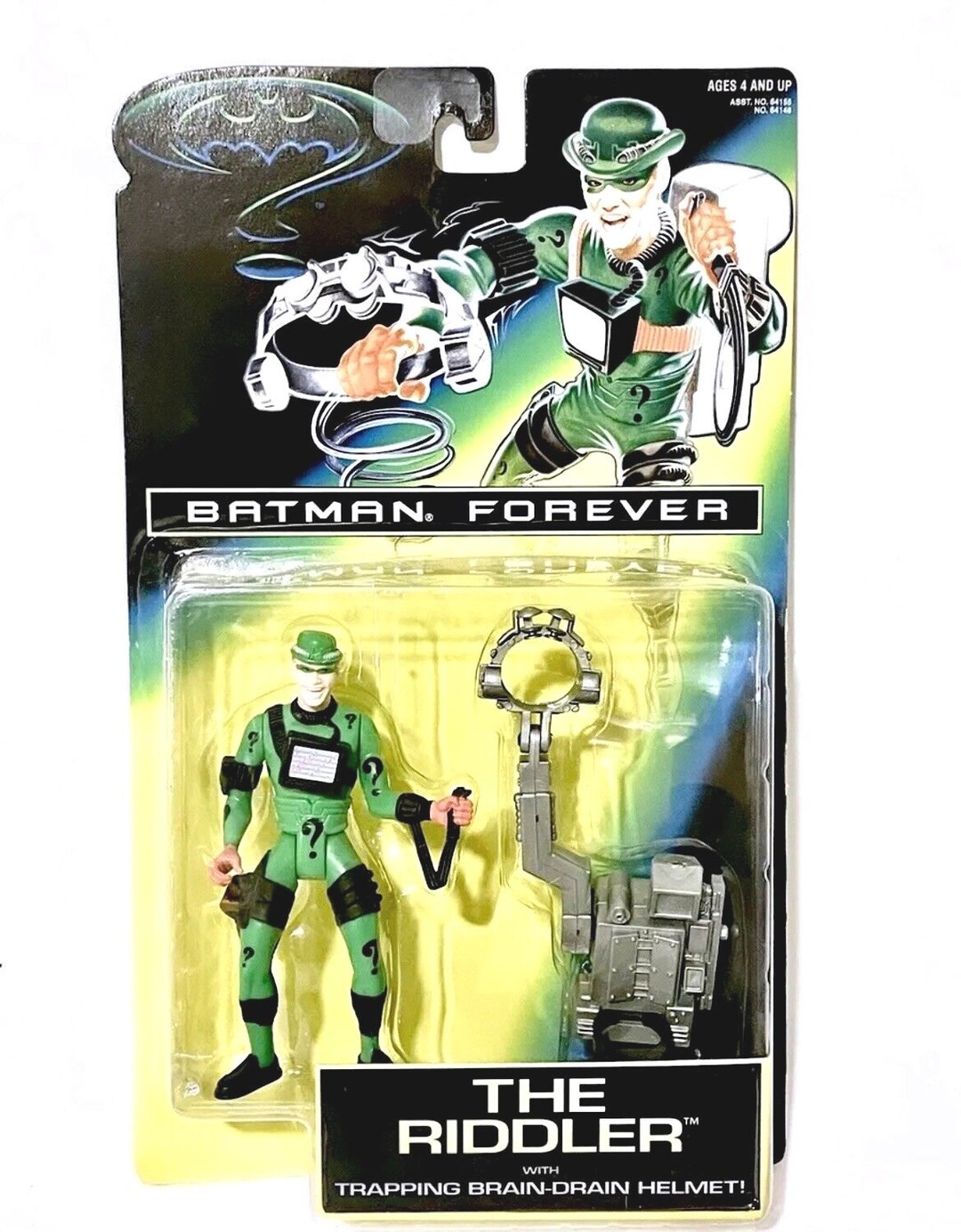 Kenner 1995 Batman Forever the Riddler With Trapping Brain-drain Helmet ...