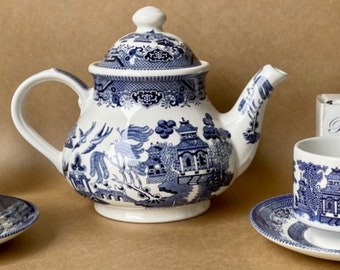 Blue Willow Tea Set - Etsy
