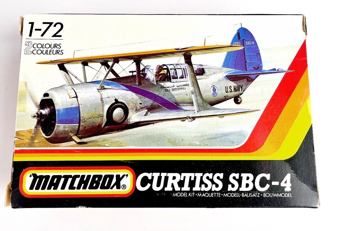 1983 MATCHBOX Curtiss SBC-4 Helldiver US Navy Model Kit Unassembled 1/ ...