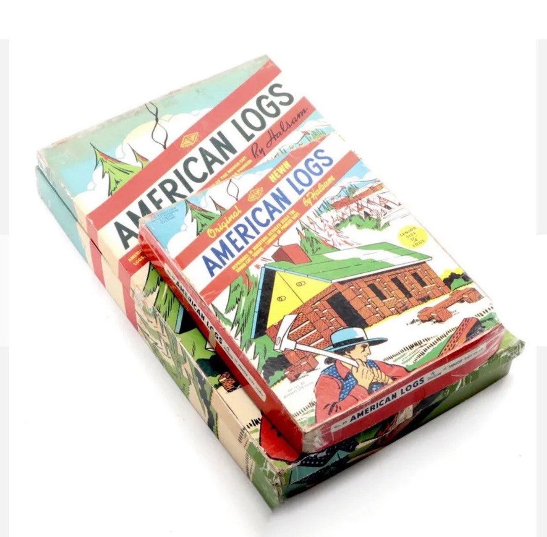 1950’s American Logs by Halsam Building Log Set #85 | 3 Full Sets in ...