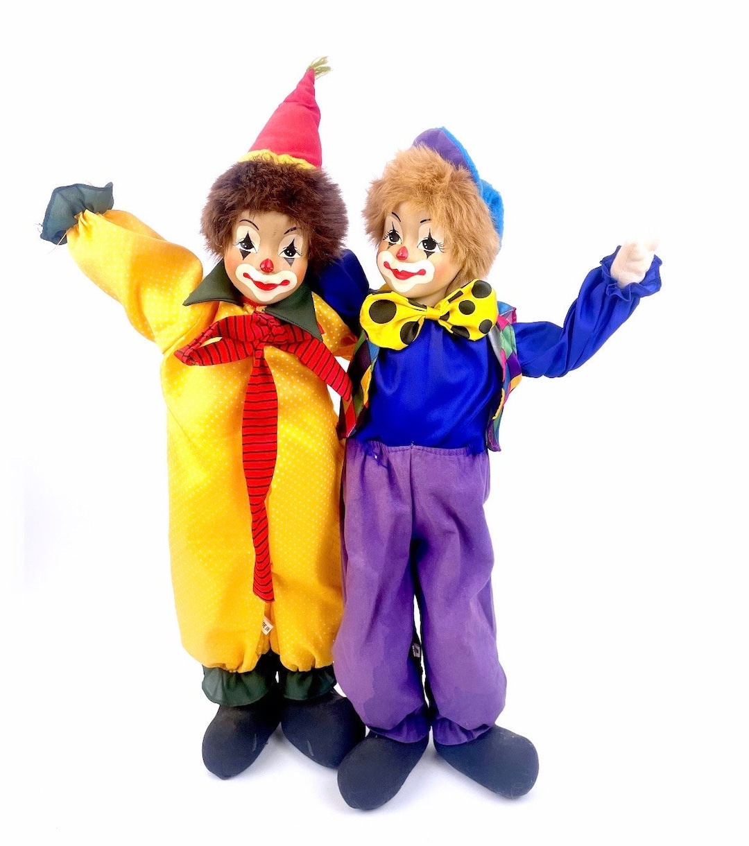 Choice! Vintage XL Standing Clowns Yellow by GB Retailers Rare ...