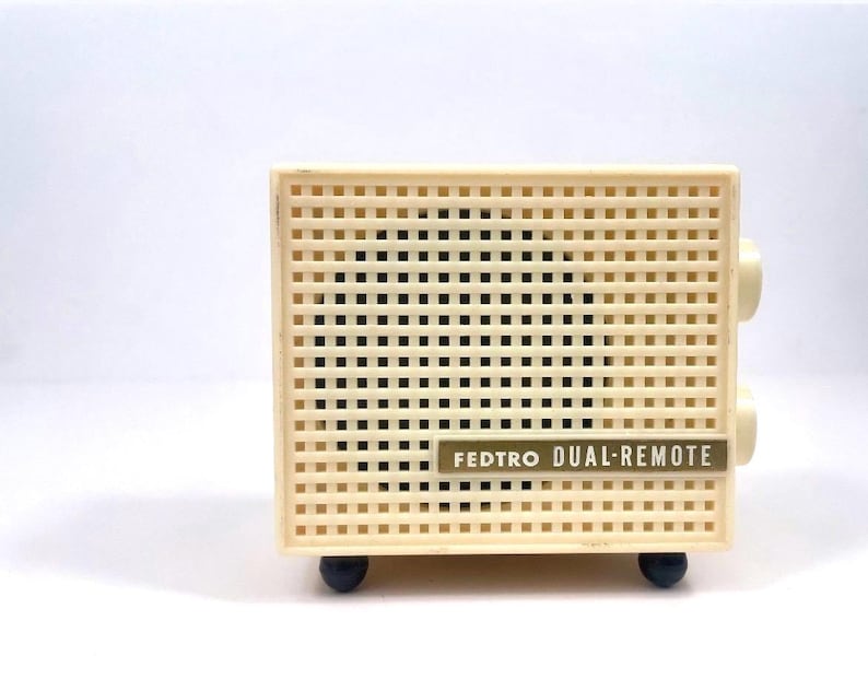 Vintage Fedtro TV Radio Personal Dual Remote Control Extension Speaker ...