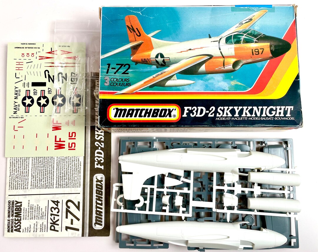 1987 MATCHBOX Douglas F3D-2 SKYNIGHT 1/72 Scale Model Kit Unassembled ...