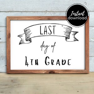 First and Last Day of School Sign, Printable Photo Prop (digital ...