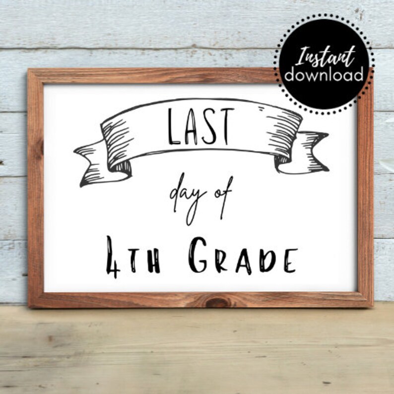 First and Last Day of School Signs, Back to School, End of Year ...