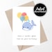 Whale Happy Birthday Card, Printable Funny Birthday Card, Instant ...