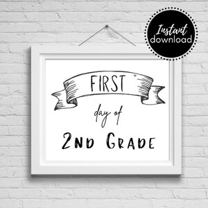 First and Last Day of School Signs, Back to School, End of Year ...