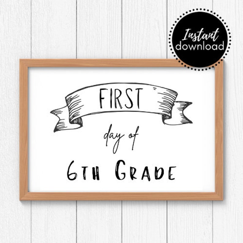 First and Last Day of School Signs, Back to School, End of Year ...