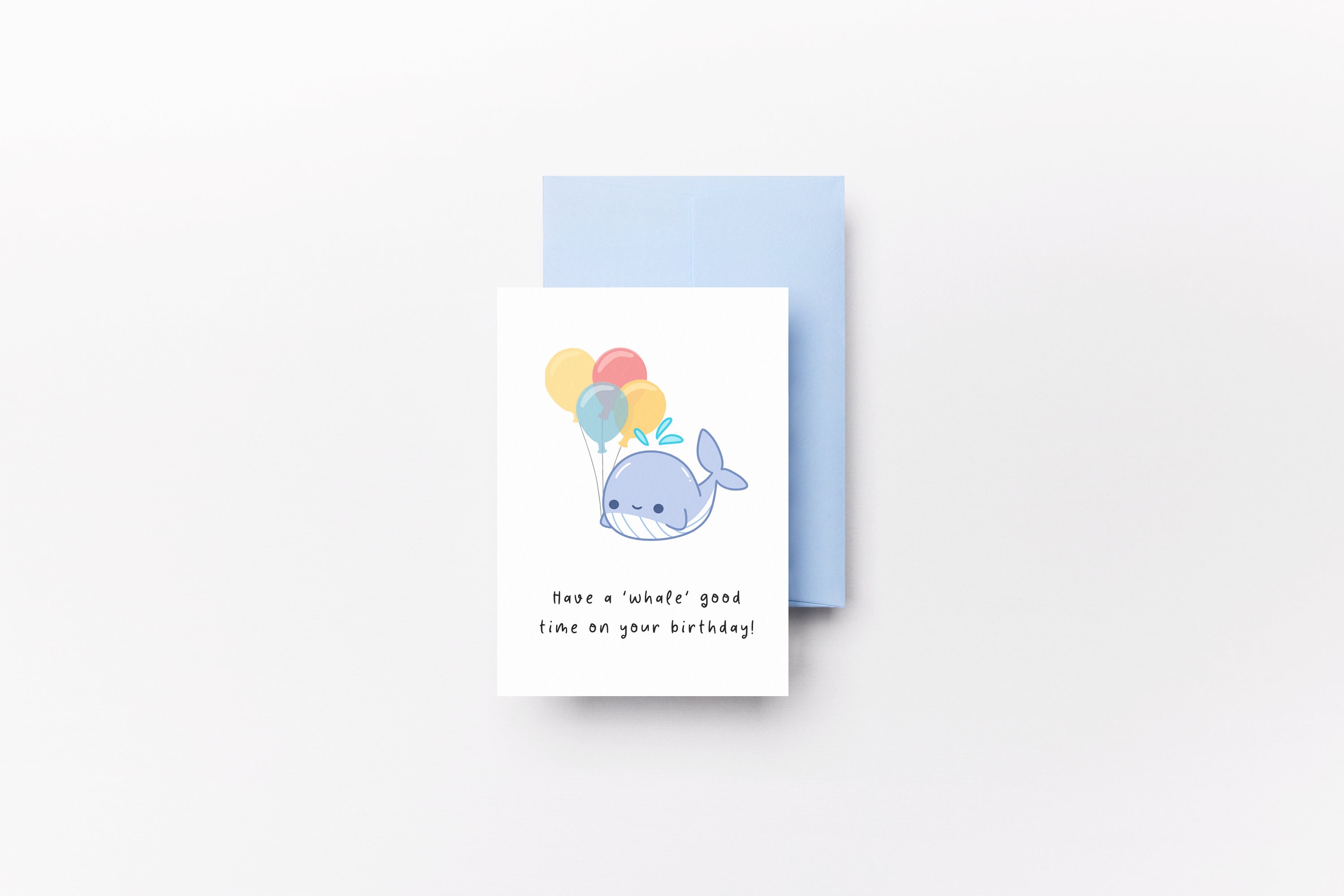Whale Happy Birthday Card, Printable Funny Birthday Card, Instant ...