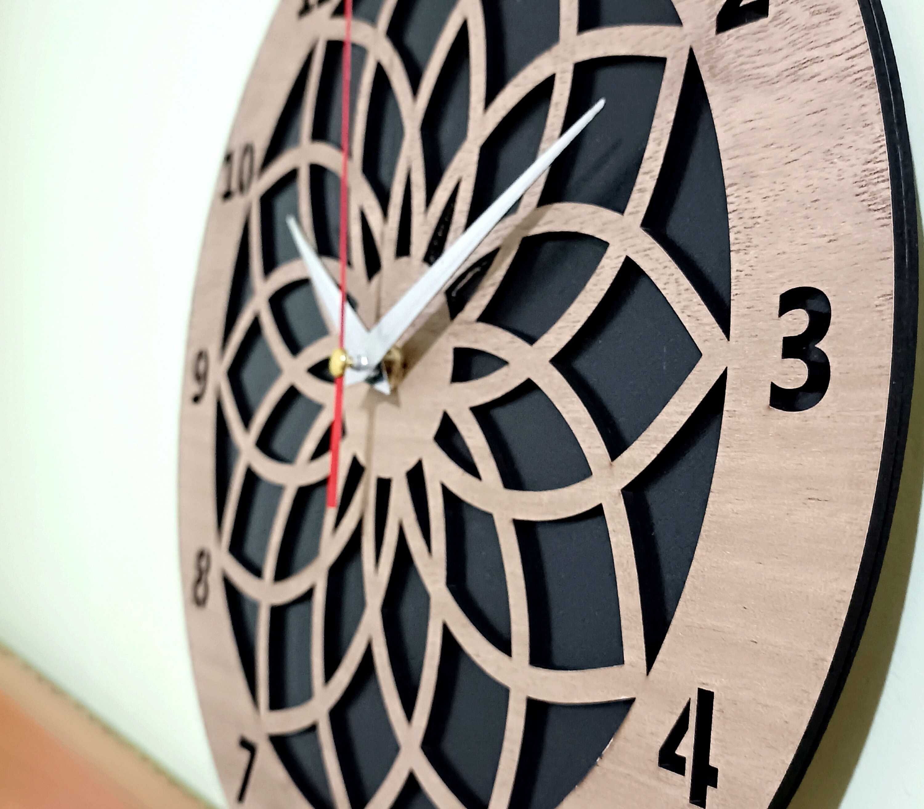 Laser Cut Wooden Wall Clock Decorative Wooden Clock Personalized Wooden ...