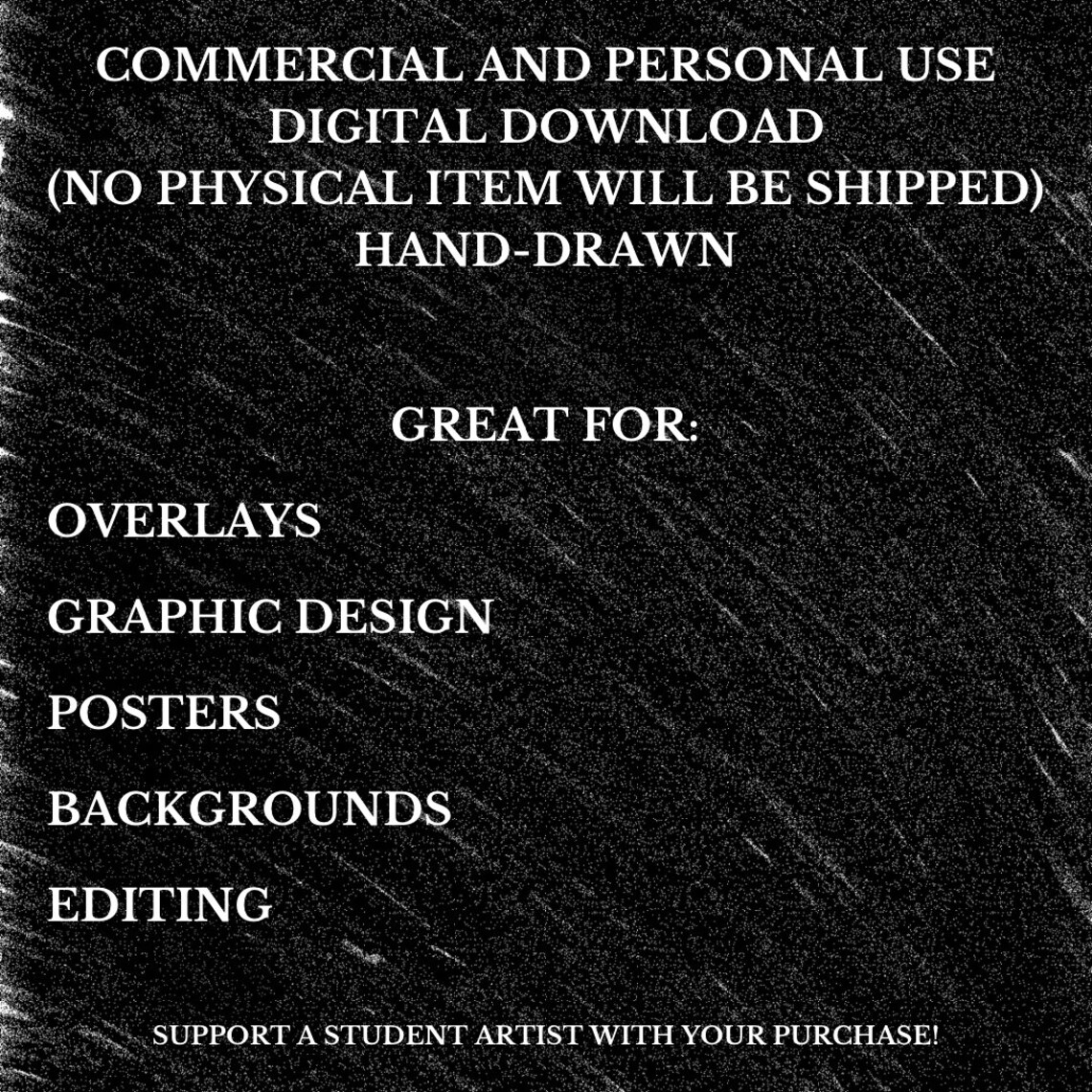 Digital Graphite Texture Overlays 7 PNG Files - Etsy