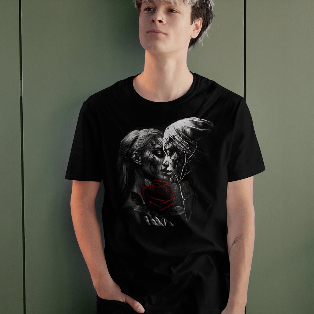 Kiss in the Dark Gothic Design T-shirt Fair Traded High Quality - Etsy