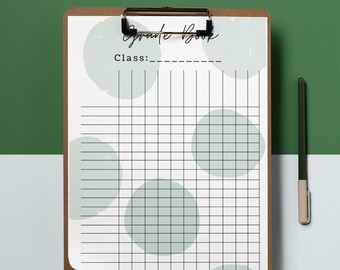 Elementary School Grade Book 5 Tabs Math, Reading, Writing, Science and ...