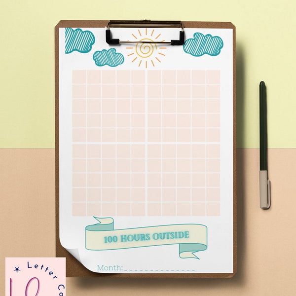 100 Hours Tracker - Etsy