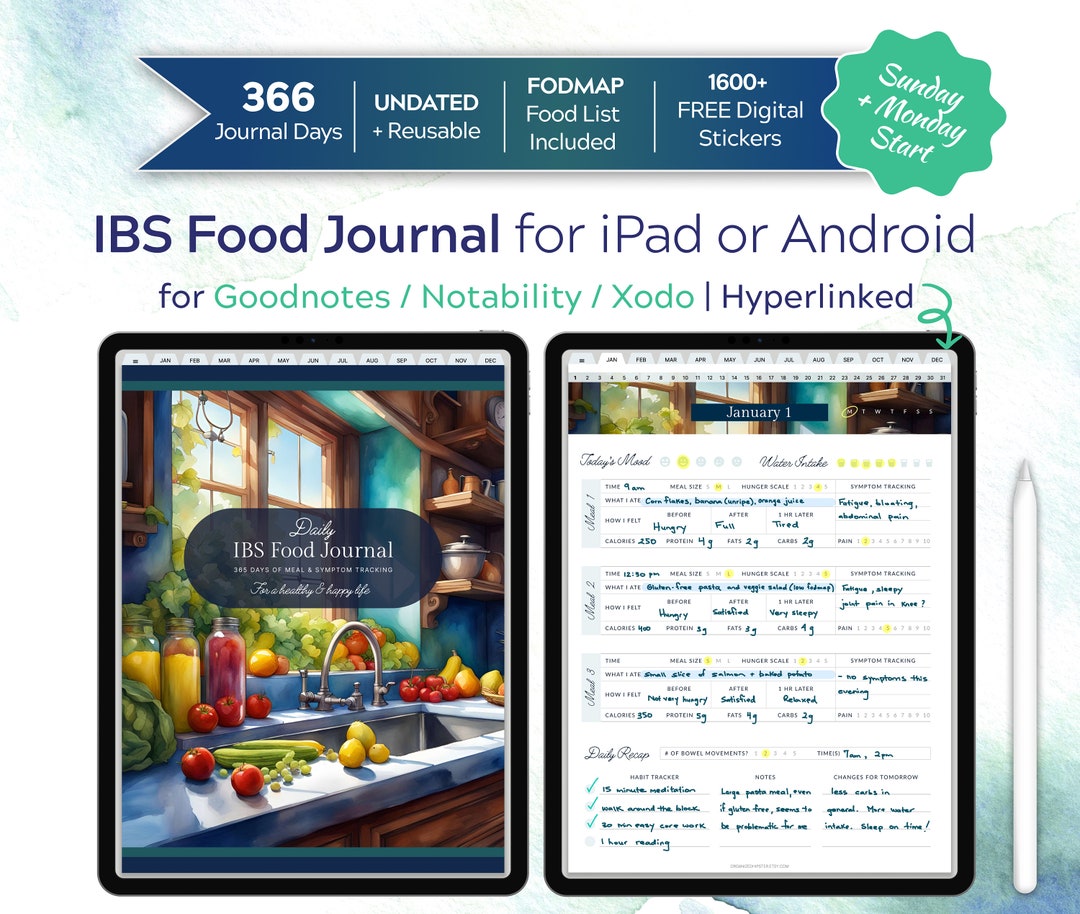 IBS Food Tracker and Journal for iPad | FODMAP Food List | Digital Food ...
