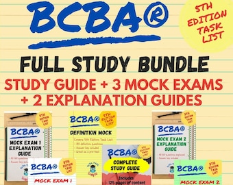 BCBA Exam Prep 5th Edition Task List Study Guide Book for - Etsy