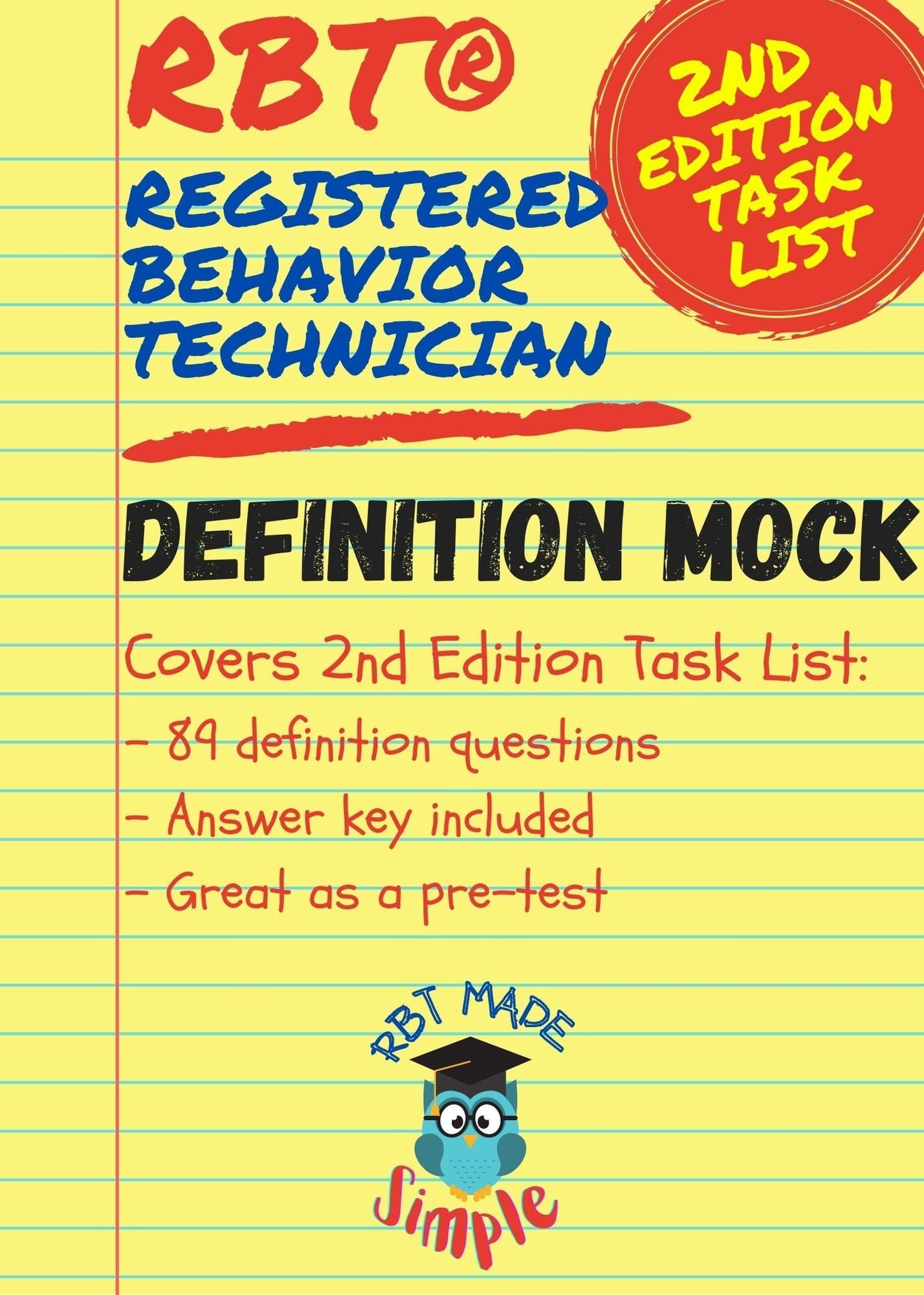 Registered Behavior Technician Definition Mock Exam | RBT Definition ...