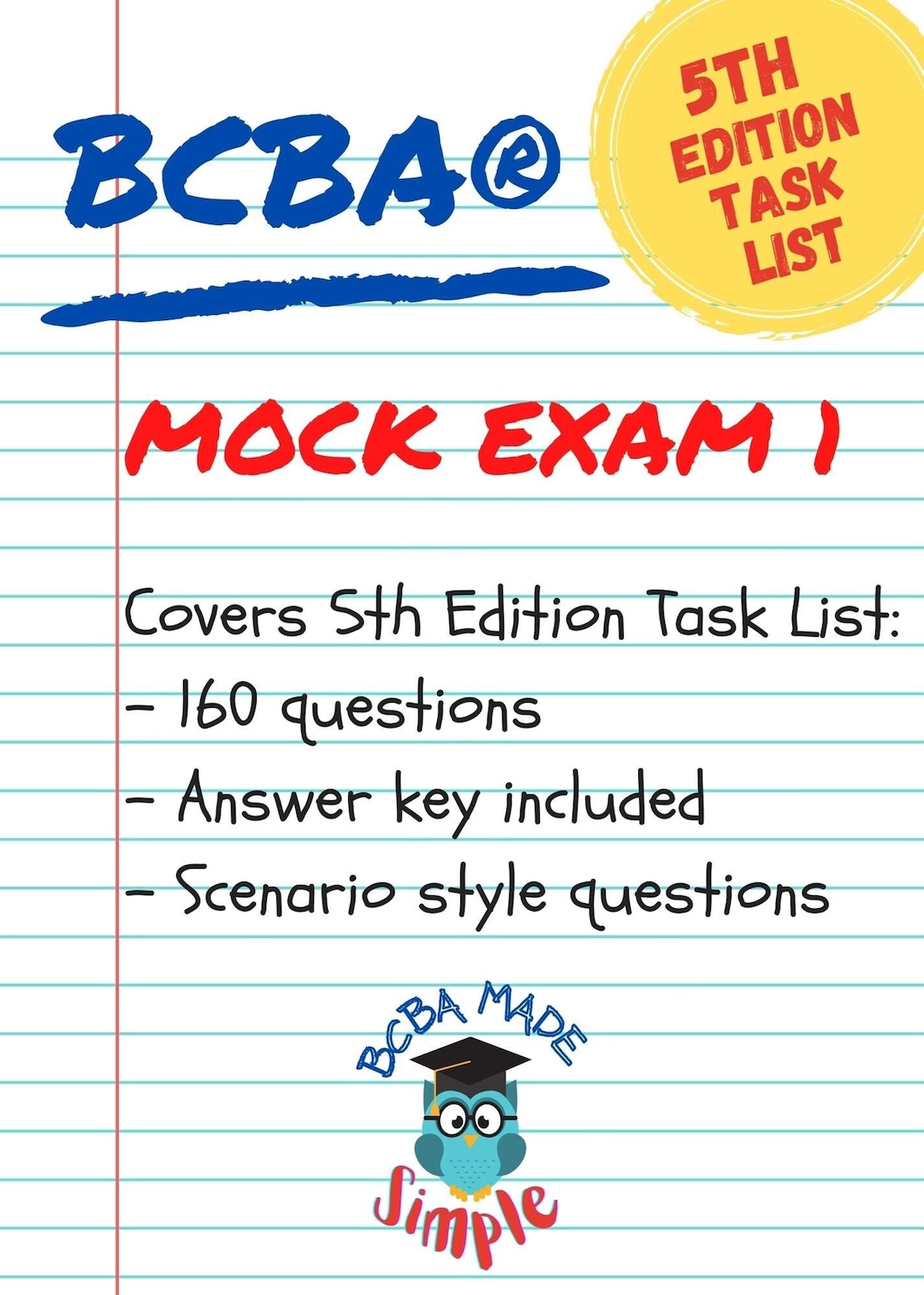 5th Edition Task List BCBA Mock Exam 1 | 160 Questions | 5th Edition ...