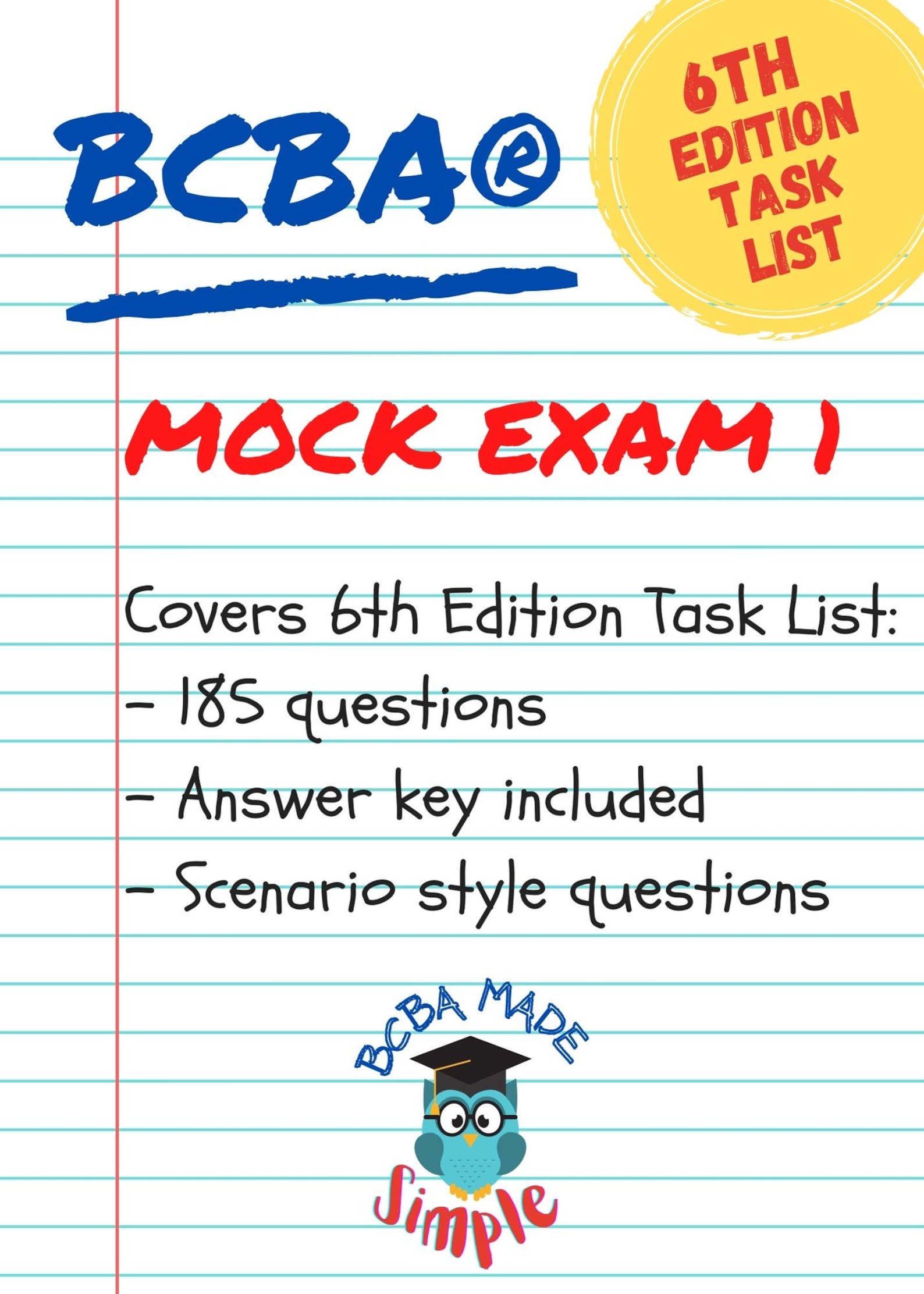 BCBA Exam Full Study Package | 3 Mock Exams | Explanation Guides ...