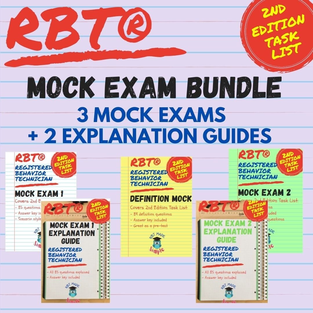 RBT Mock Exam Bundle | 3 Mock Exams | 2 Explanation Guides | RBT Mock Exam | 2nd Edition Task ...