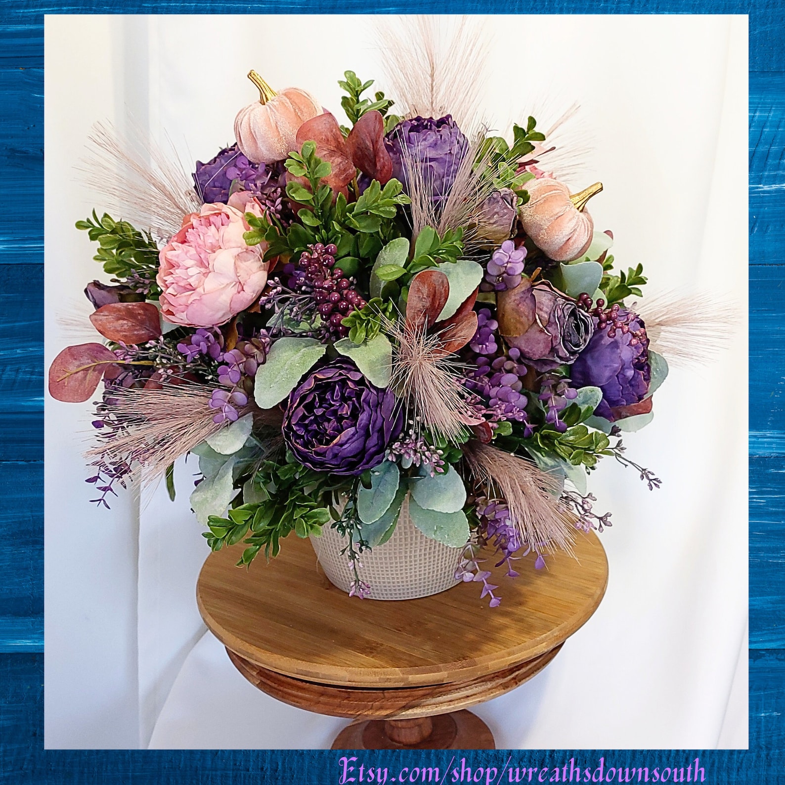 High End Elegant Fall Seasonal Silk Floral Arrangement, Trendy Pastel ...