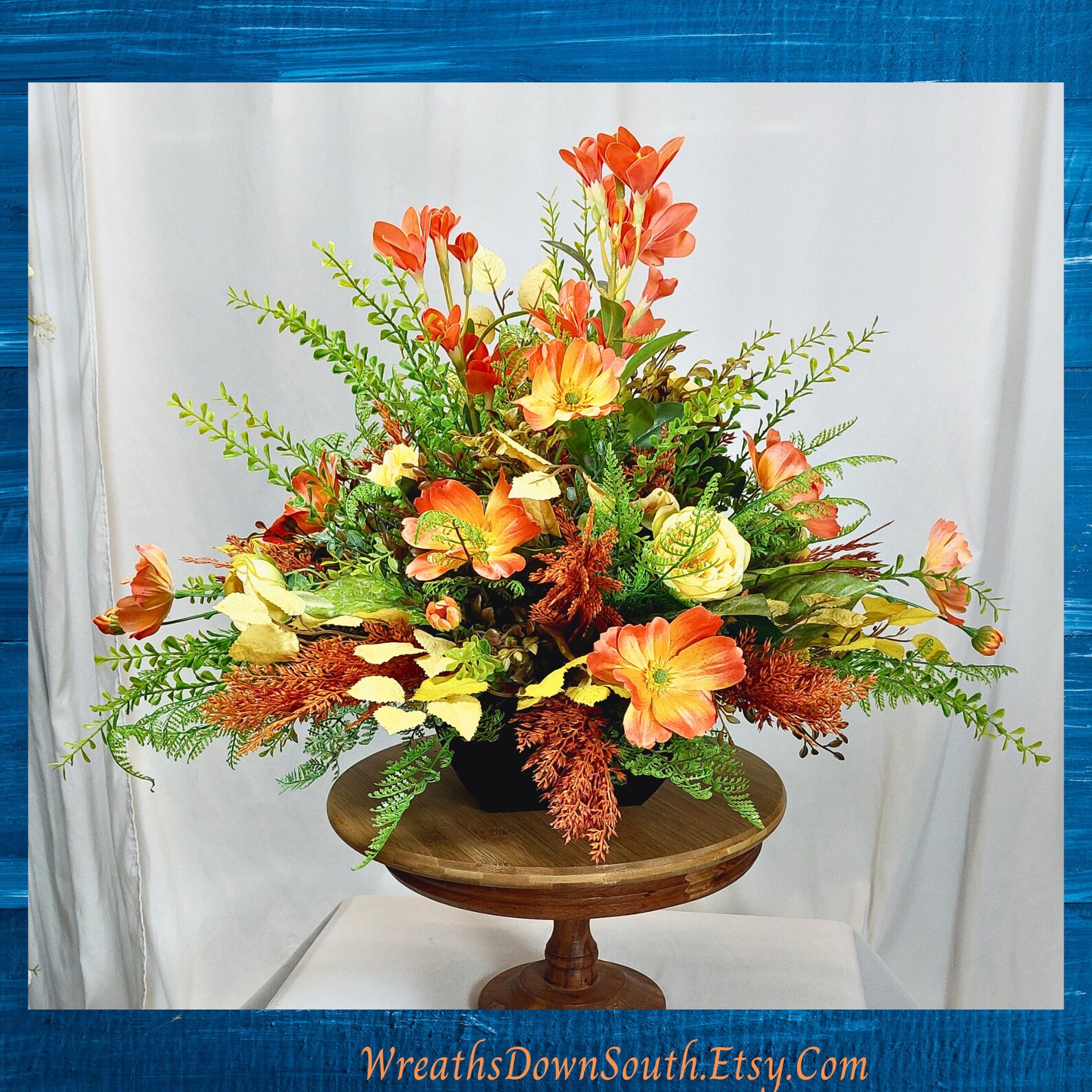 Extra Large High End Elegant Fall Seasonal Silk Floral Arrangement ...