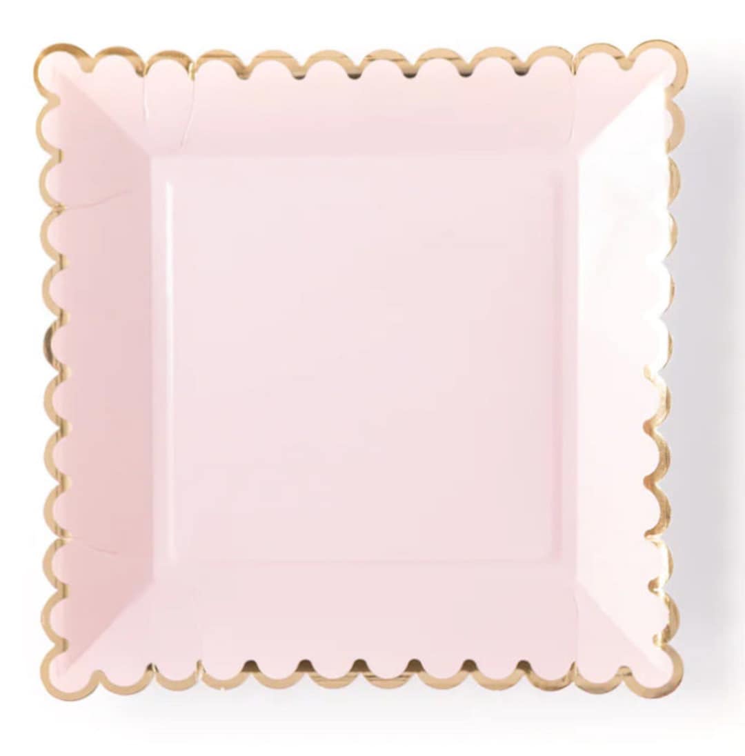 Blush Scalloped Plates - Etsy