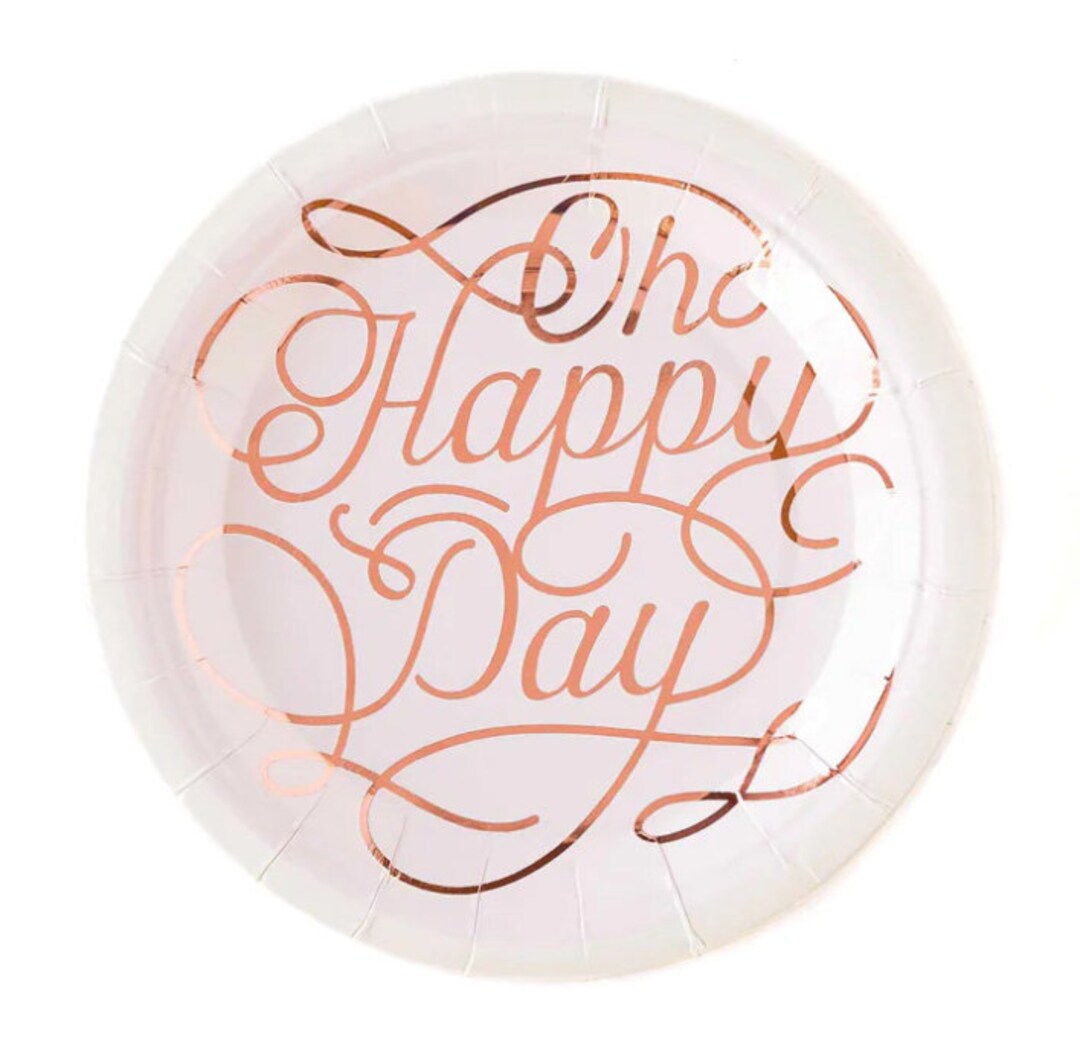 Oh Happy Day 7" Plates - Etsy