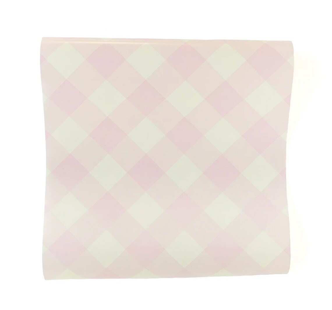 Pink Gingham Table Runner - Etsy