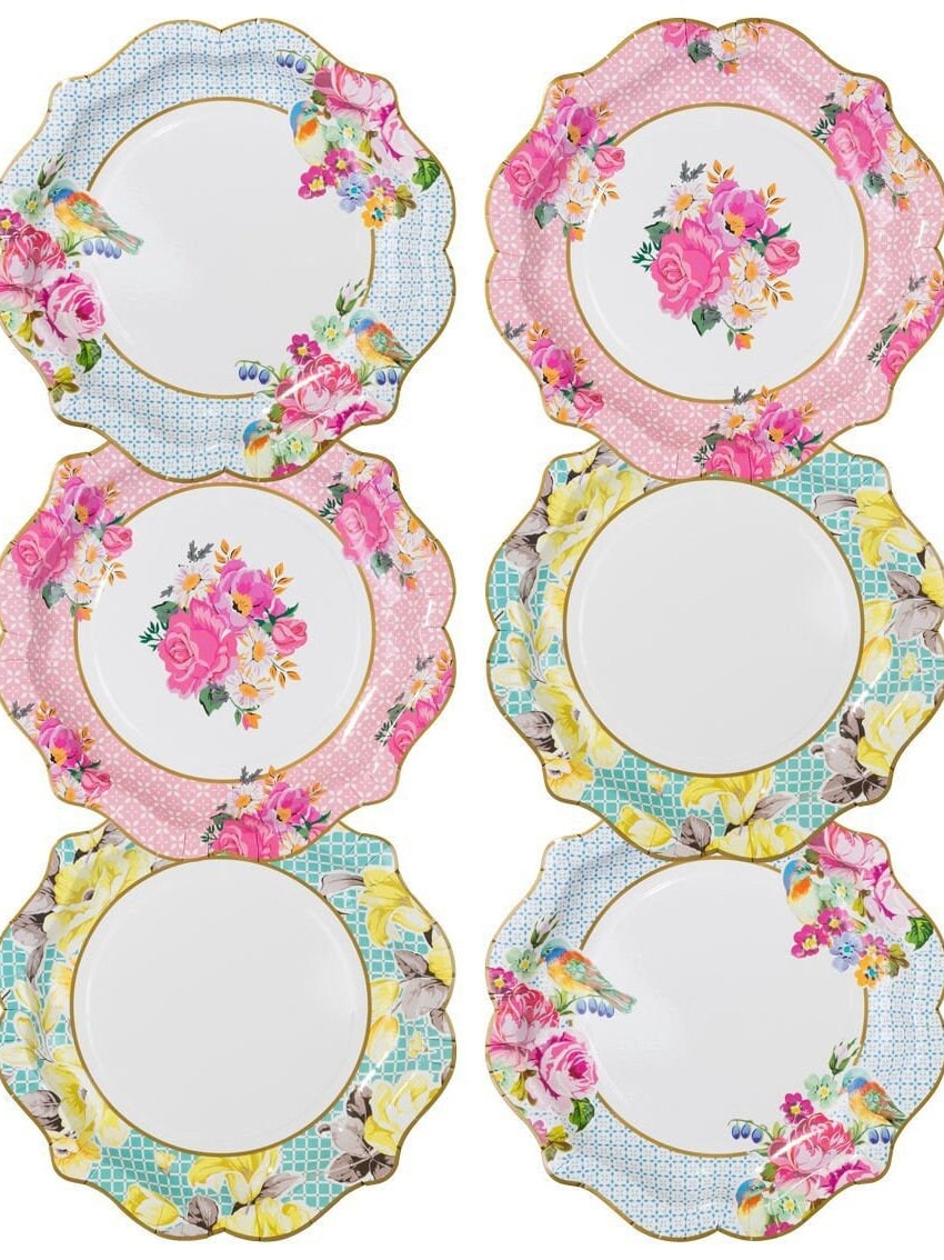 Truly Scrumptious Vintage Floral Tea Party Plates - Three Designs - Etsy