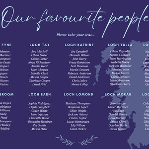 Editable Modern Wedding Seating Plan, Digital Download, Scottish ...