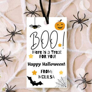 EDITABLE Halloween Favor Tags Boo Halloween Tags Halloween Trick or ...