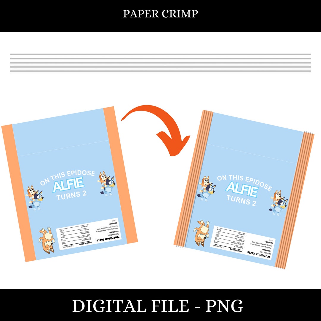 Paper Crimps PNG: PNG Images for Chip Bags, Party Favors & Crafts ...