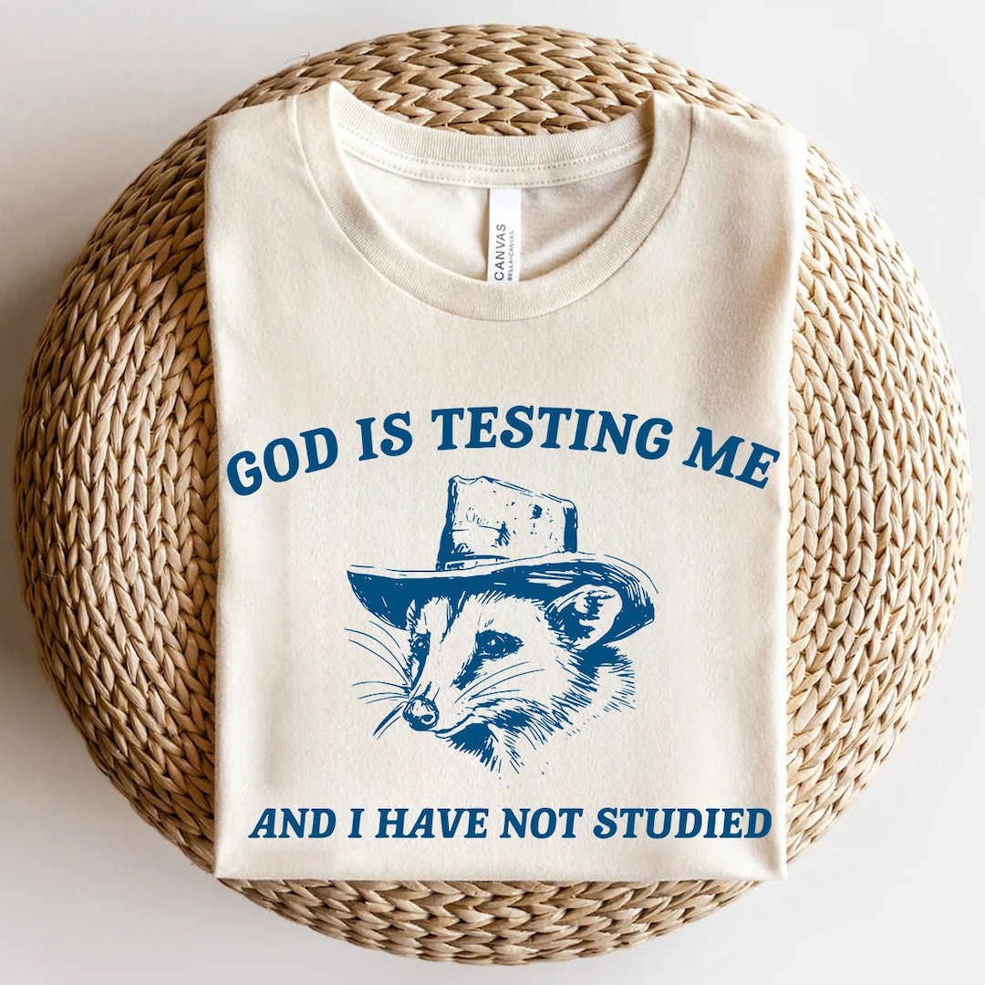 God is Testing Me and I Have Not Studied Shirt, Raccoon Shirt, Weird ...