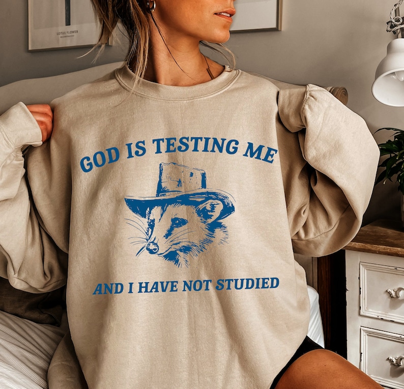 God is Testing Me and I Have Not Studied Shirt, Raccoon Shirt, Weird ...