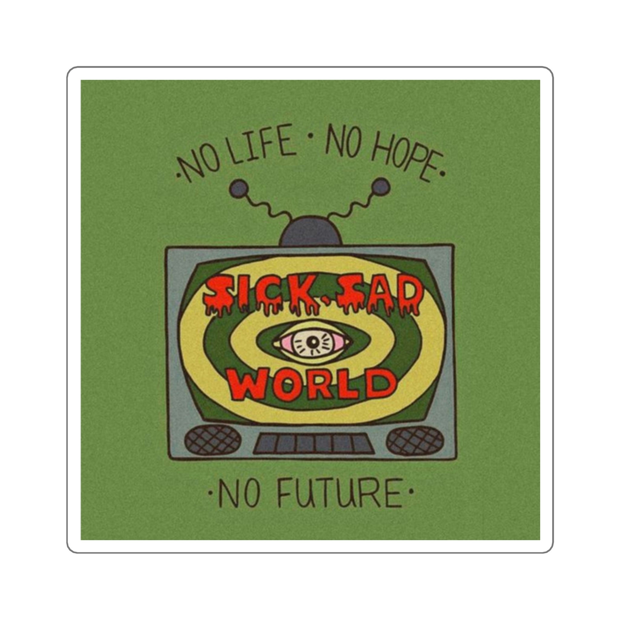 Daria Inspired Sick, Sad World Square Stickers - Etsy