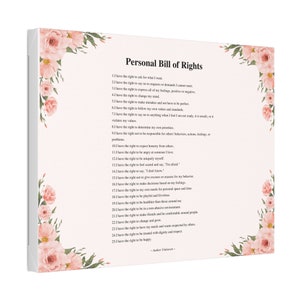 Personal Bill of Rights Therapy Tools Therapy Office Decor Home Decor ...