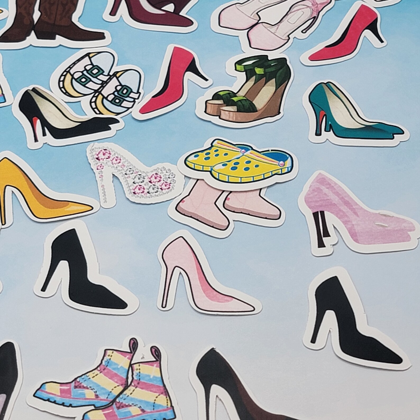 Shoe Stickers Set of 44 Stickers Excellent Gift, Laptop, Notepad ...