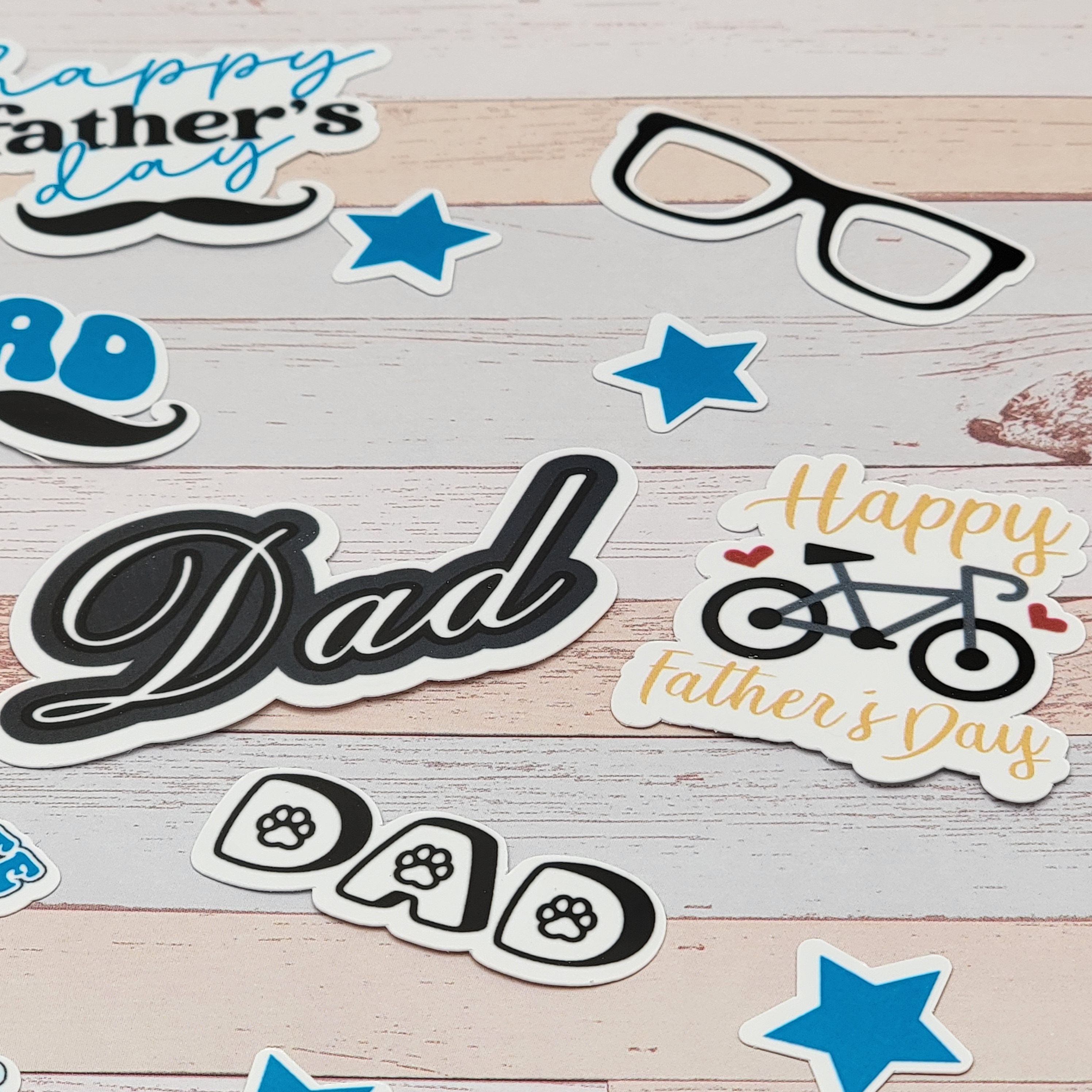 Dad Happy Fathers Day Stickers Set of 30 Excellent Gift - Etsy