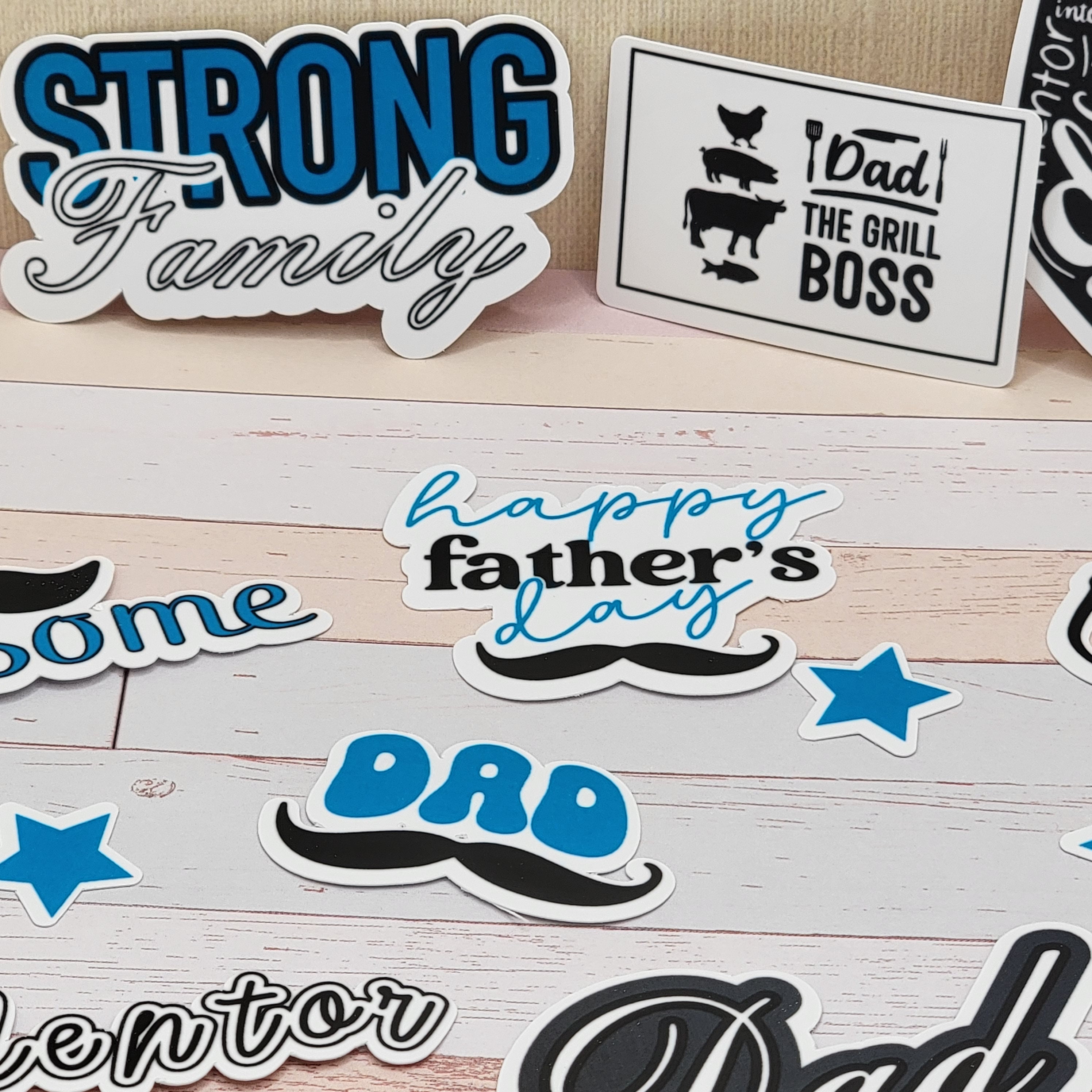 Dad, Happy Fathers Day Stickers, Set of 30, Excellent Gift Stickers ...