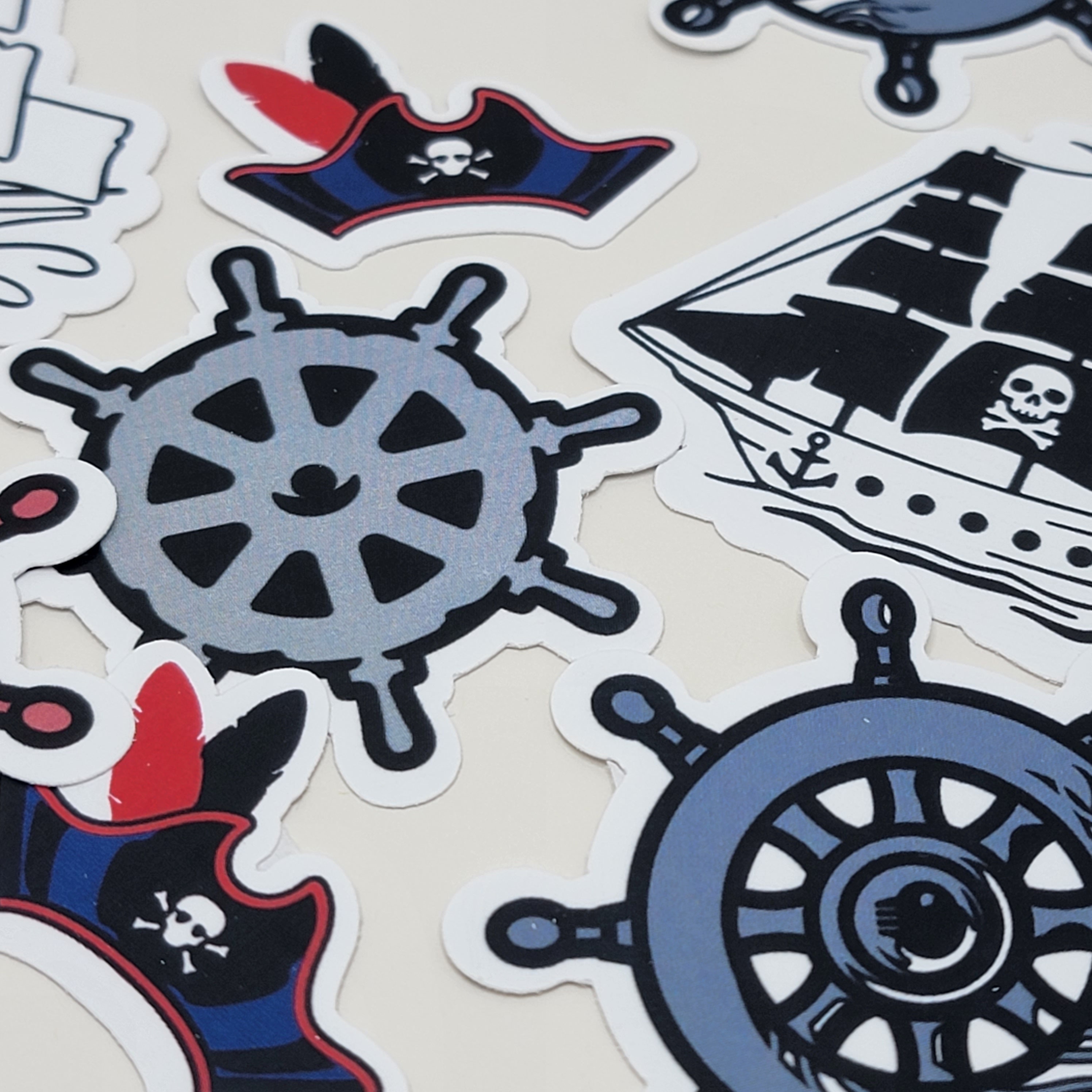16 Large Pirate Stickers Excellent Gift Stickers, for Laptop, Journal ...