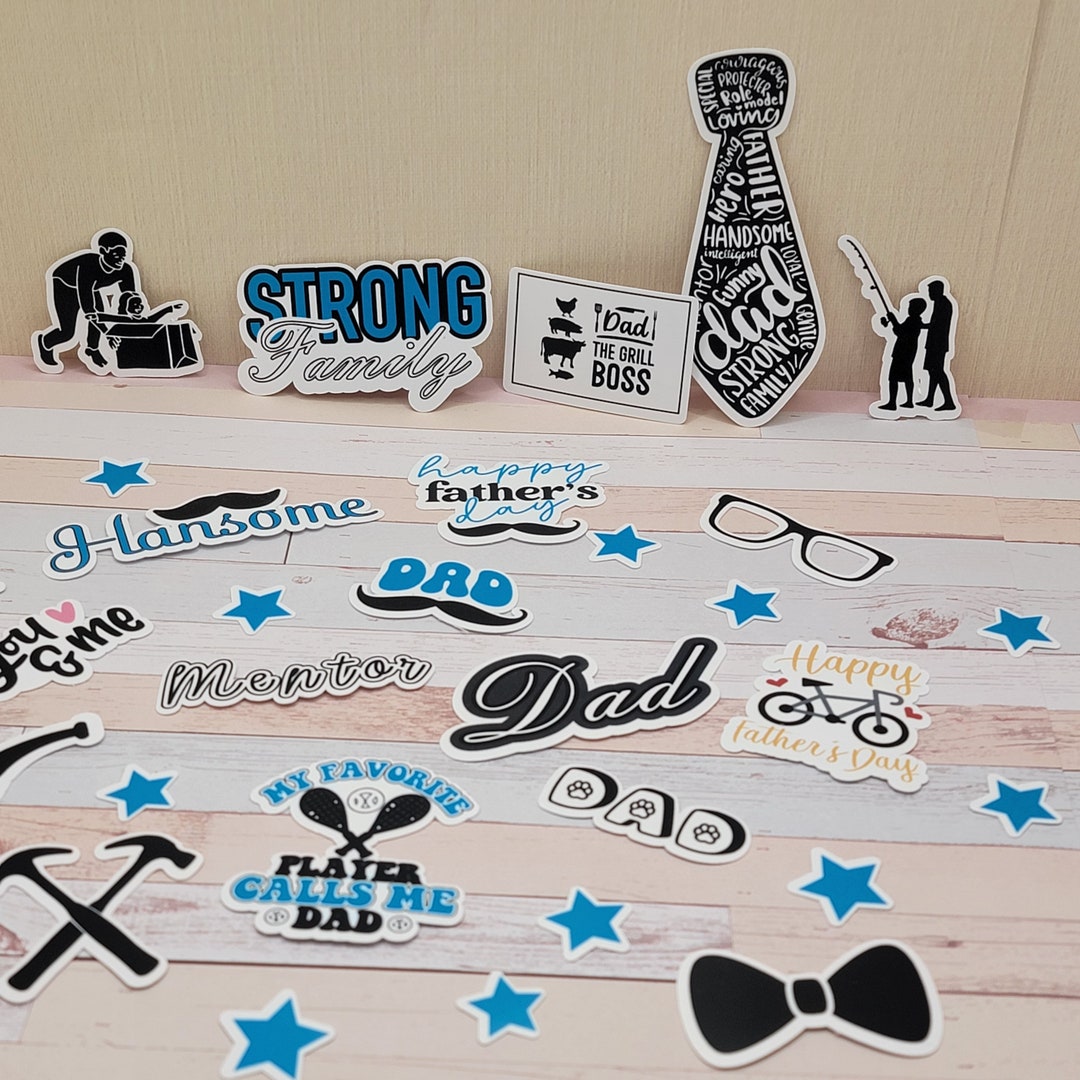 Dad, Happy Fathers Day Stickers, Set of 30, Excellent Gift Stickers ...