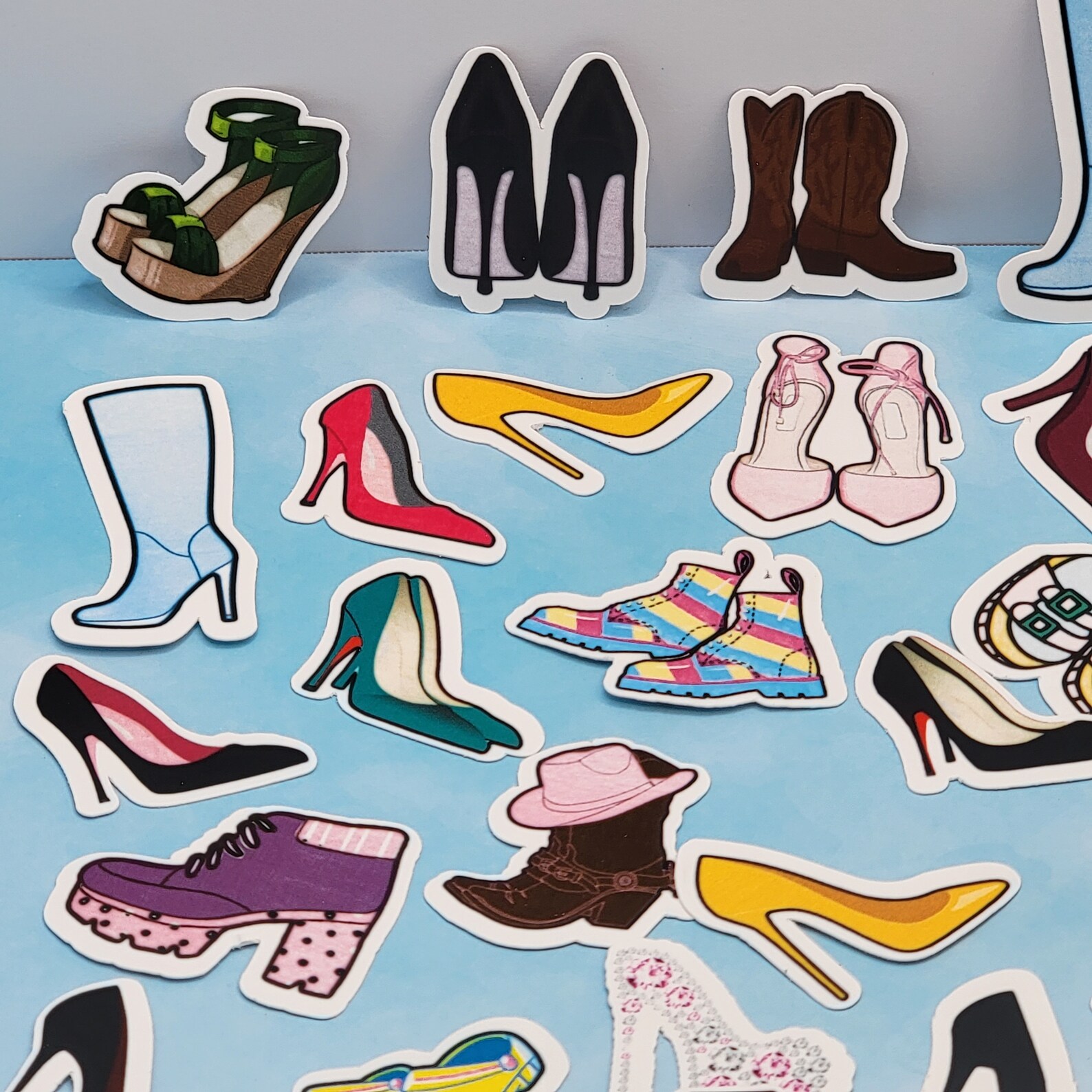 Shoe Stickers Set of 44 Stickers Excellent Gift, Laptop, Notepad ...