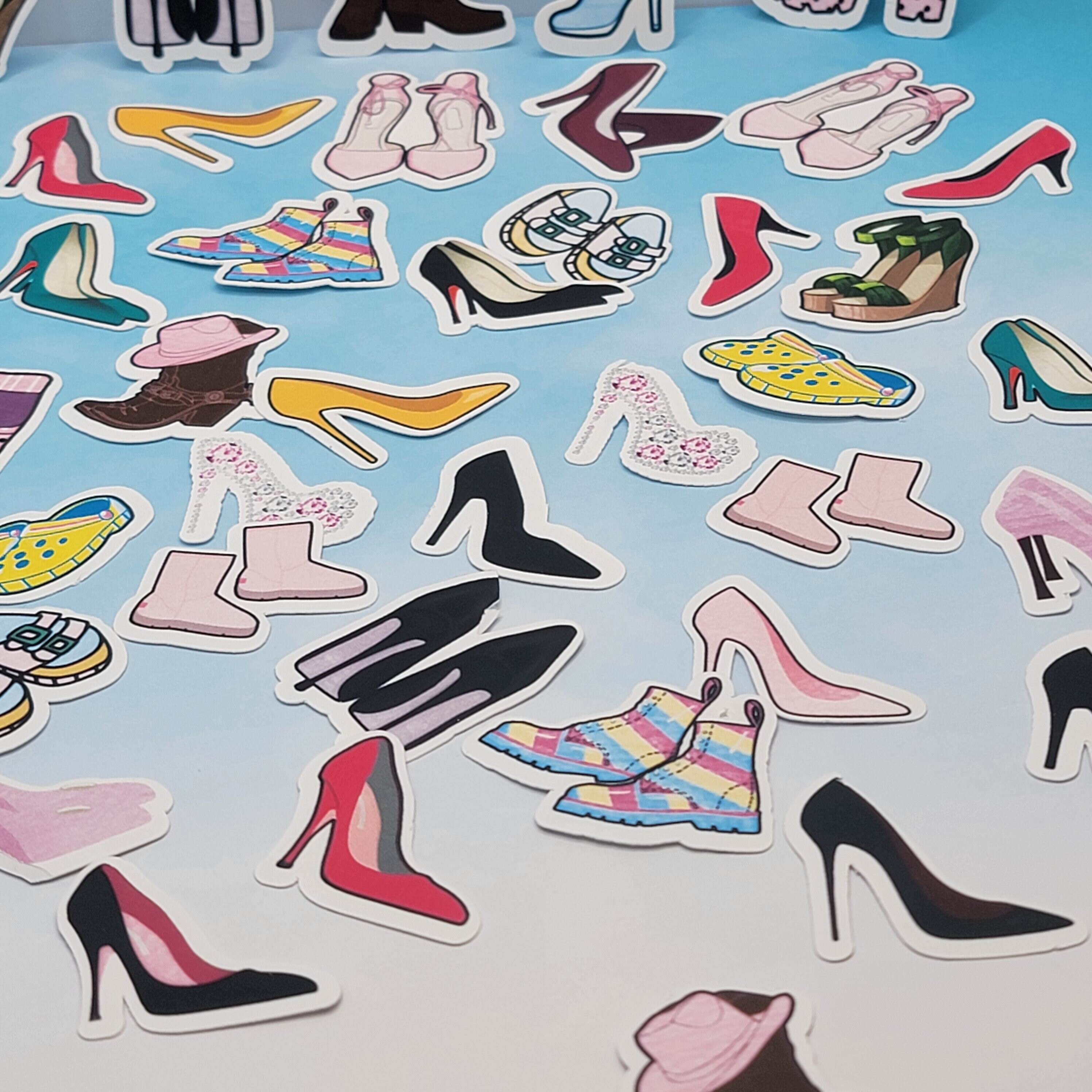 Shoe Stickers Set of 44 Stickers Excellent Gift, Laptop, Notepad ...