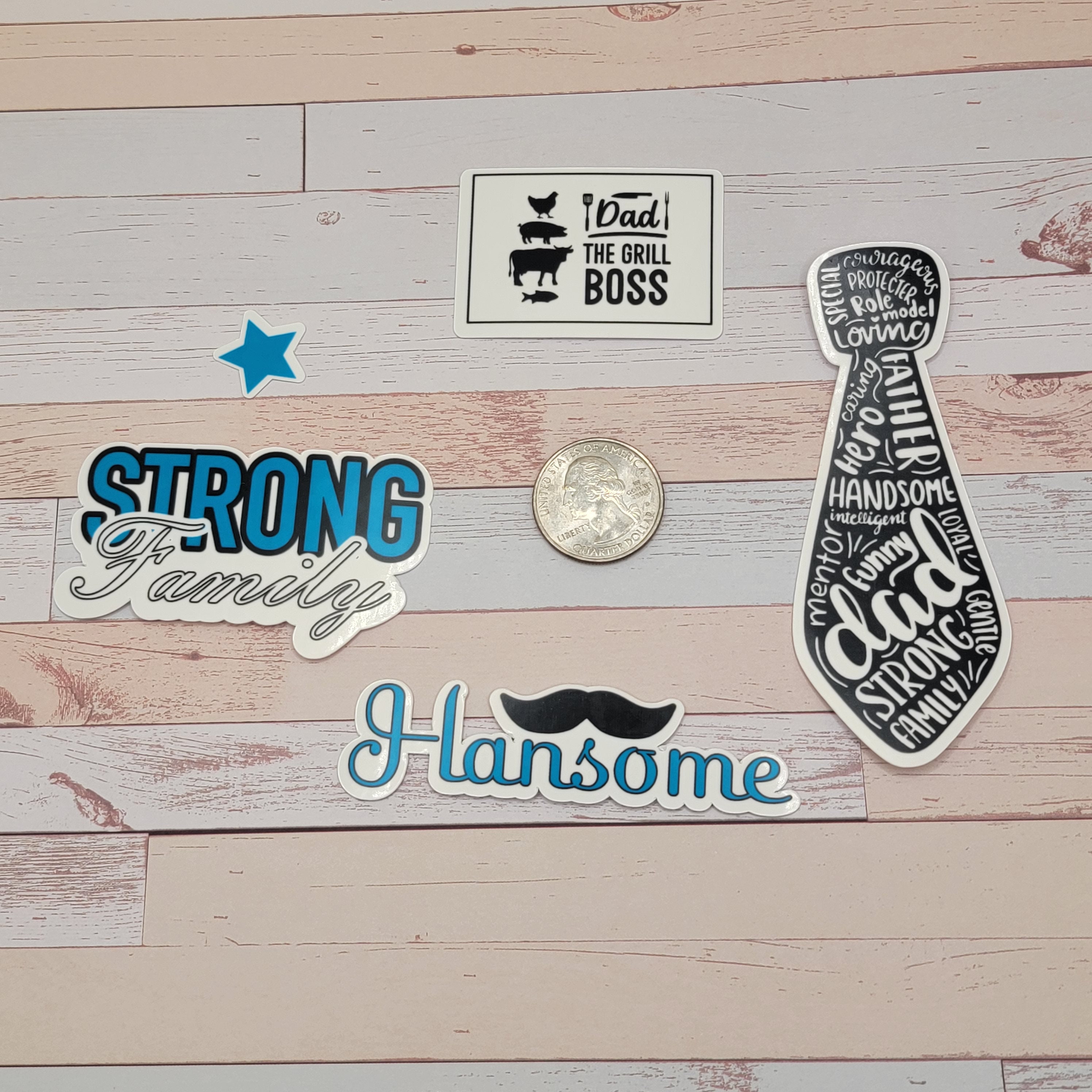 Dad Happy Fathers Day Stickers Set of 30 Excellent Gift - Etsy