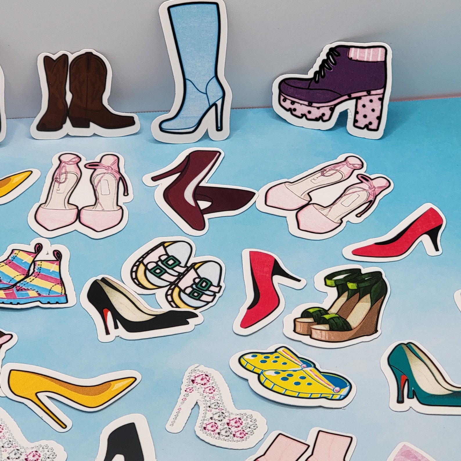 Shoe Stickers Set of 44 Stickers Excellent Gift, Laptop, Notepad ...