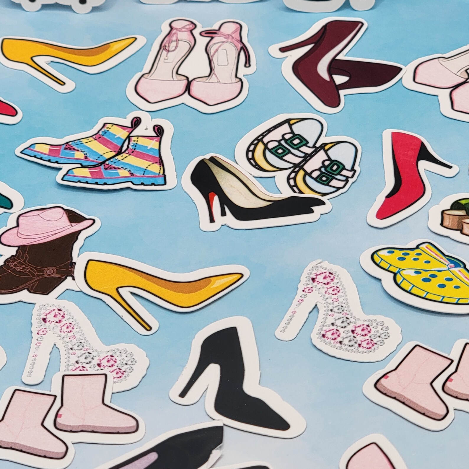 Shoe Stickers Set of 44 Stickers Excellent Gift, Laptop, Notepad ...