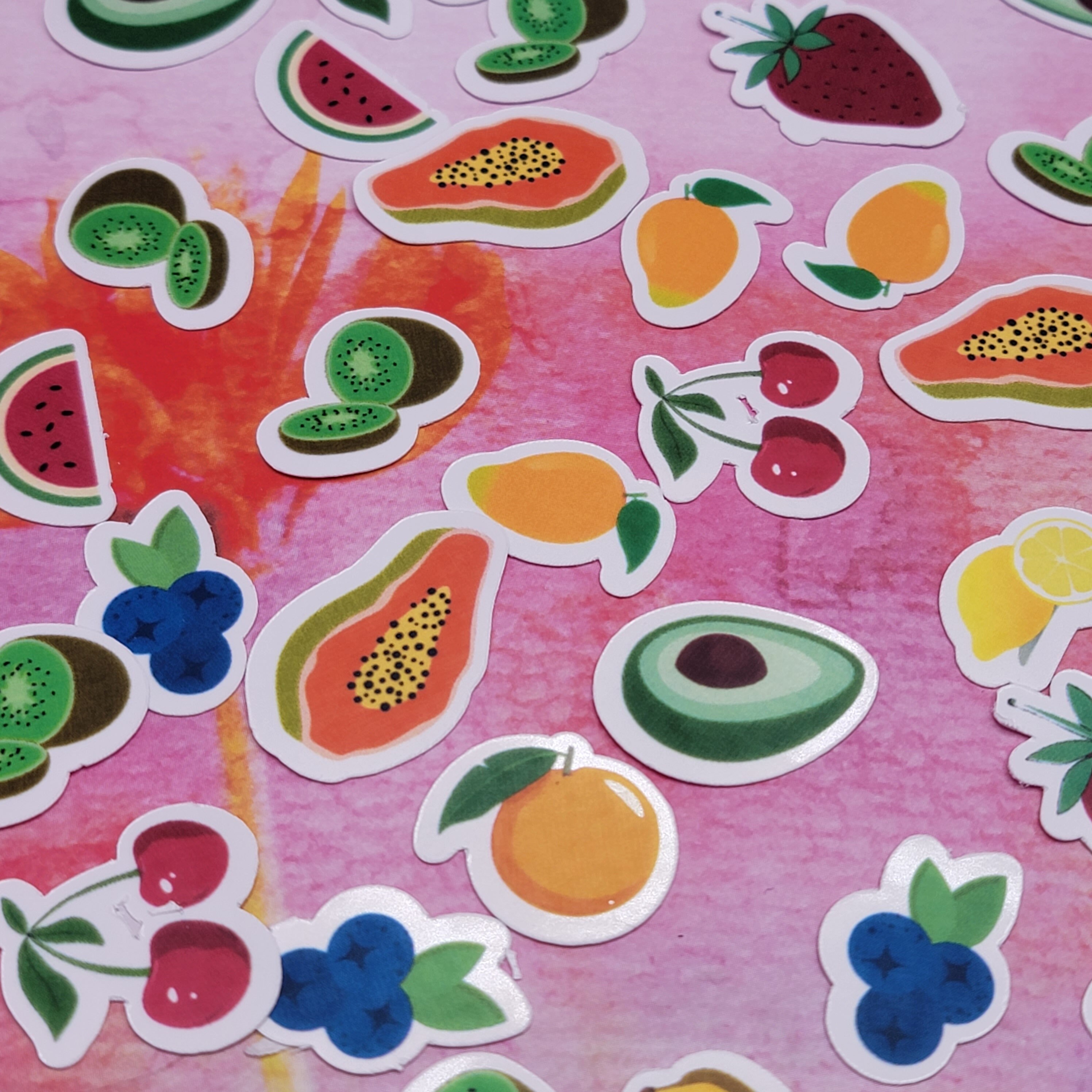 Fruit Stickers, Set of 76 Excellent Gift Stickers, for Laptop, Journal ...