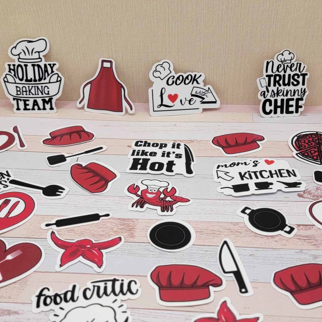 Chef, Chef Stickers, Set of 27 Stickers, Excellent Gift Stickers, for ...